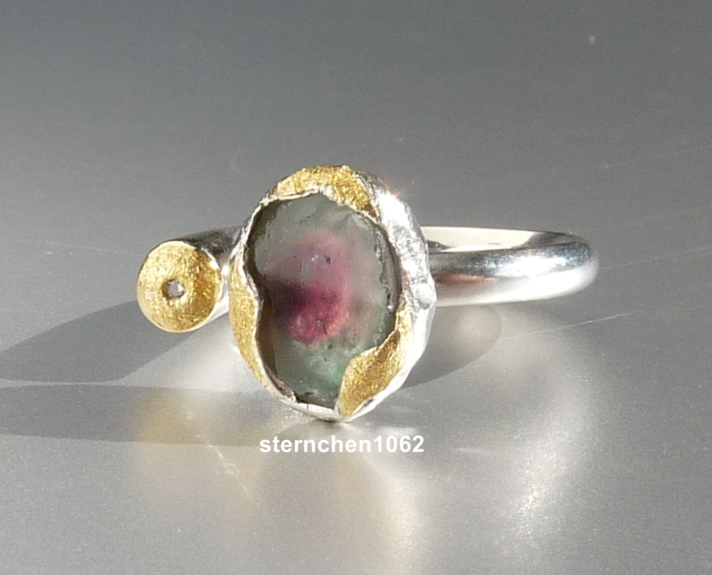 Sternchen 1062 - Ausgefallenes Einzelstück * Ring * 925 Silber * 24 ct ...
